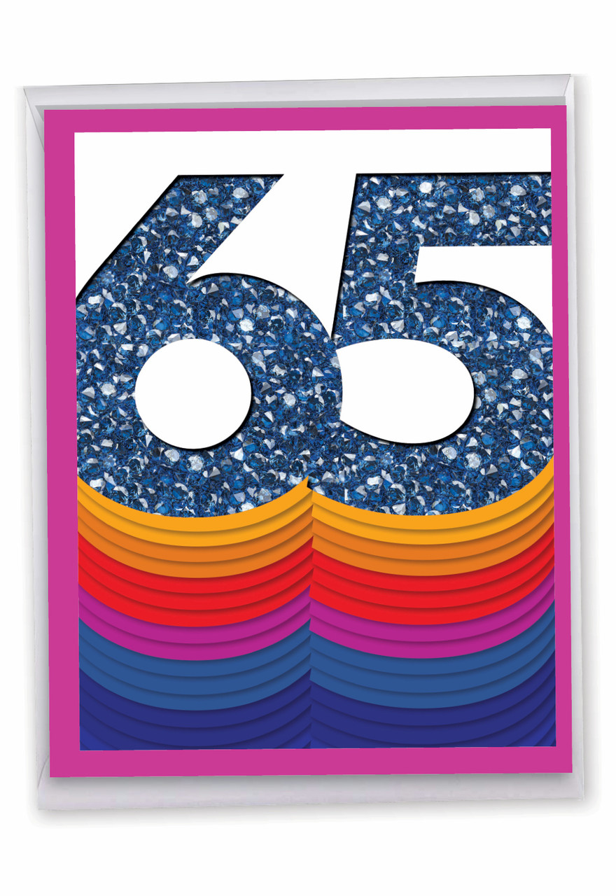 Bold Milestones - 65th Birthday, Jumbo Milestone Birthday Greeting Card ...