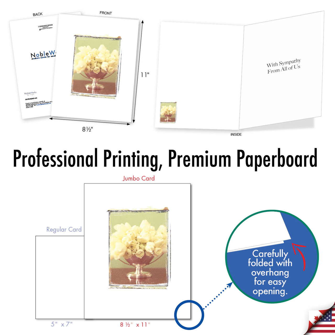 Foto Florals - Urn, Extra Large Sympathy Greeting Card - J9540ASMG-US ...