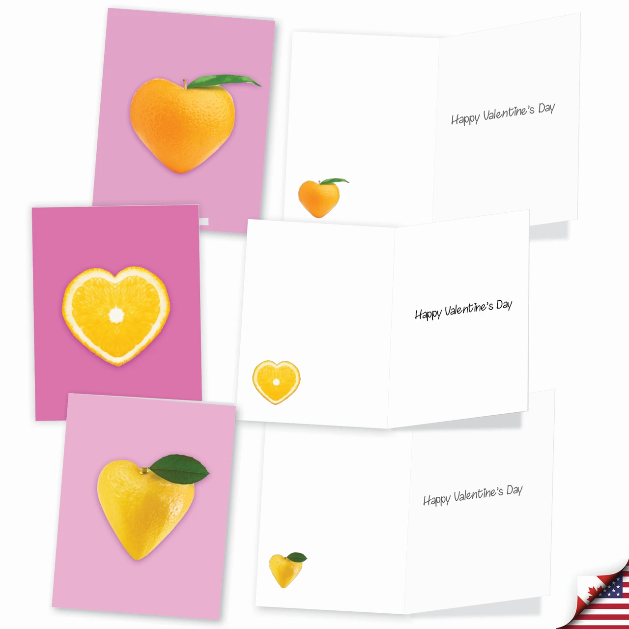 Fruit Hearts, Assorted Set Of Valentine's Day Notecards - AM8992VDG ...