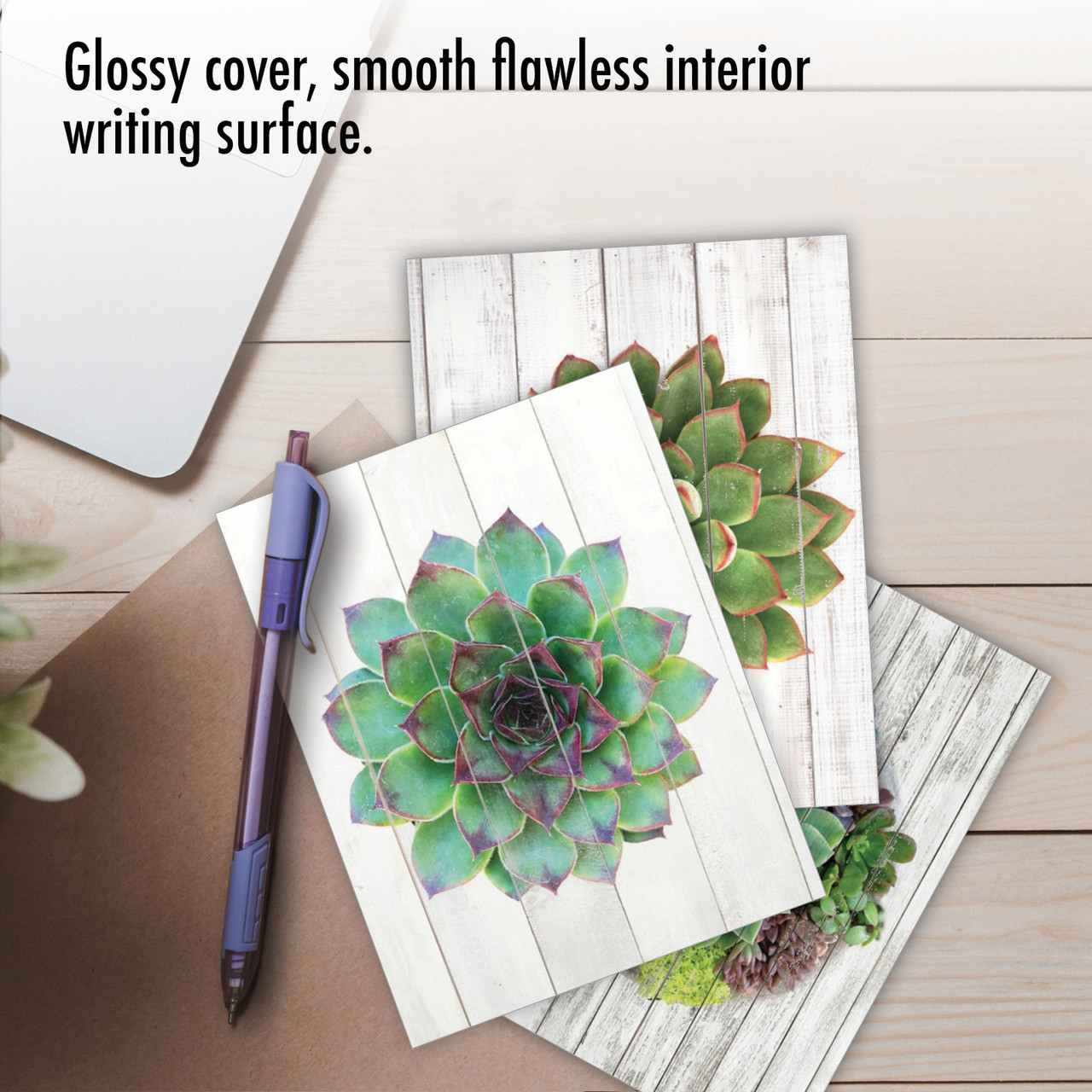 Shiplap Succulents, Assorted Set Of Thank You Notecards - AM6438TYG ...