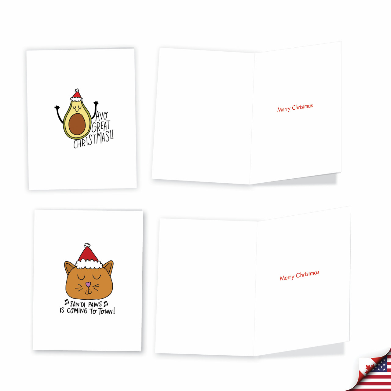 Fun Christmas Puns, Assorted Set Of 36 Christmas Notecards - AM5079GXSG ...