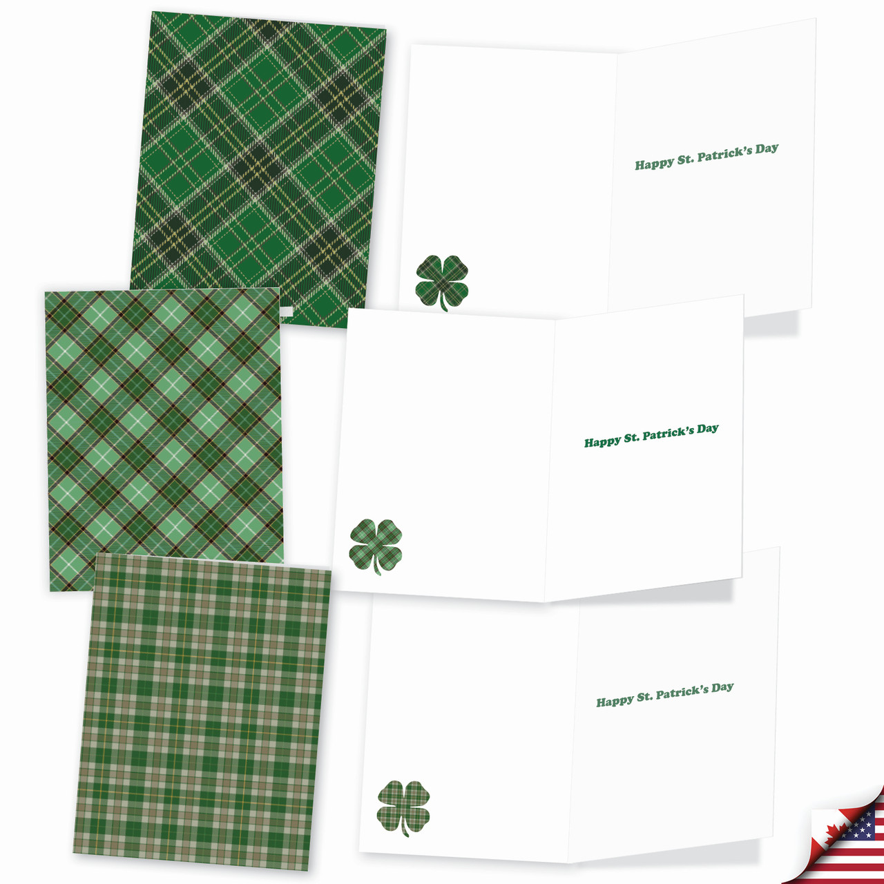 Irish Tartan, Assorted Set Of St. Patrick's Day Notecards - AM10418SPG ...
