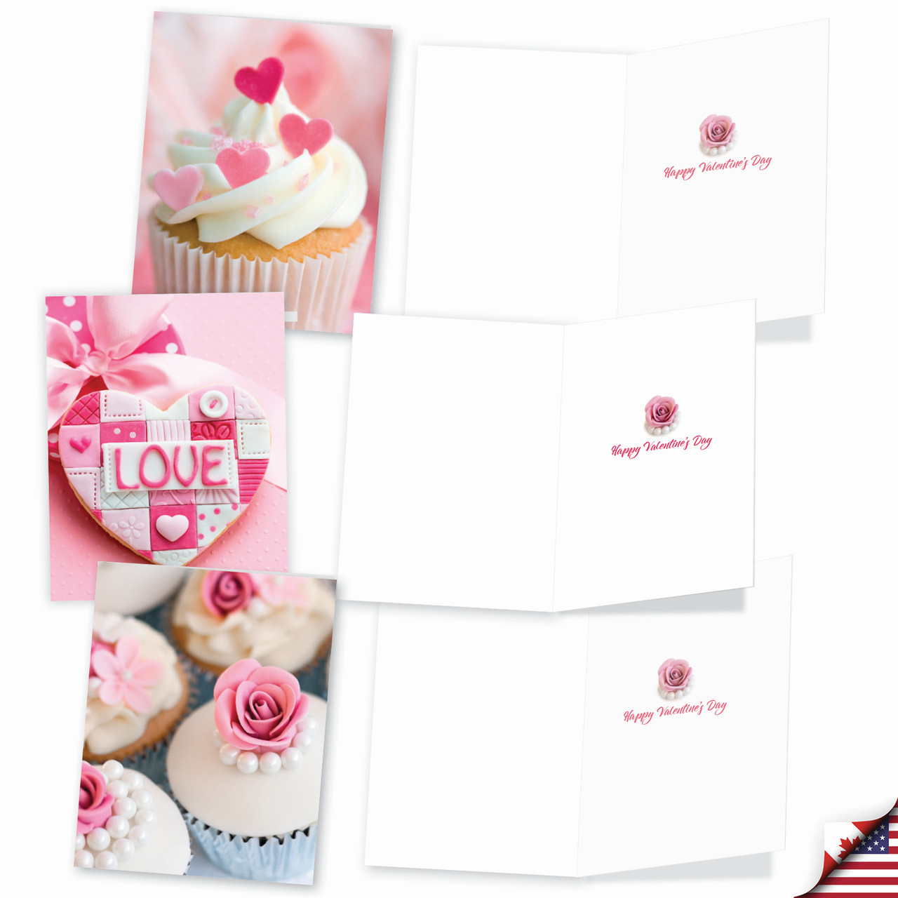 Sweet Hearts, Assorted Set Of Valentine's Day Notecards - AM10432VDG ...