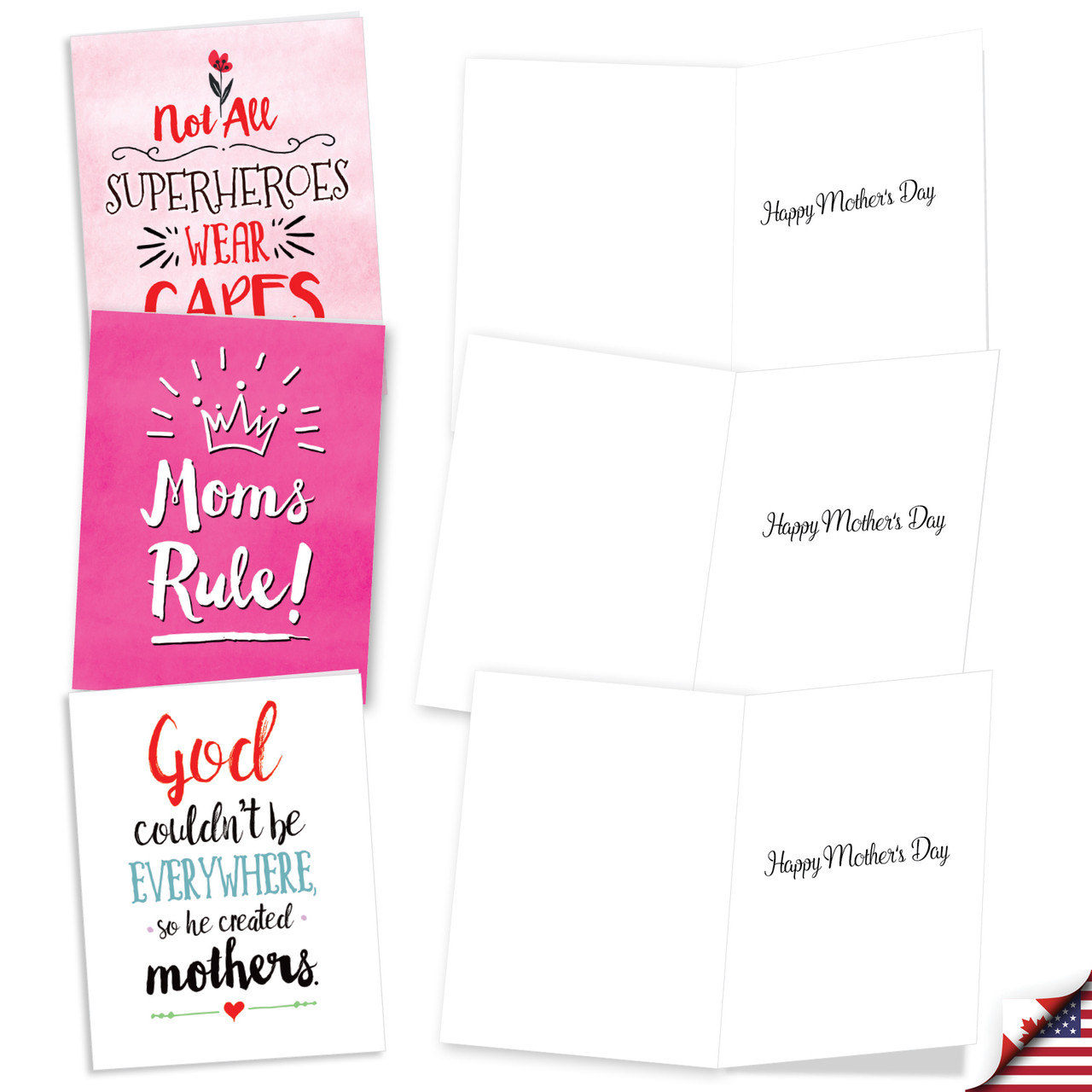 Mom Notes, Assorted Set Of 36 Printed Mother's Day Notecards ...
