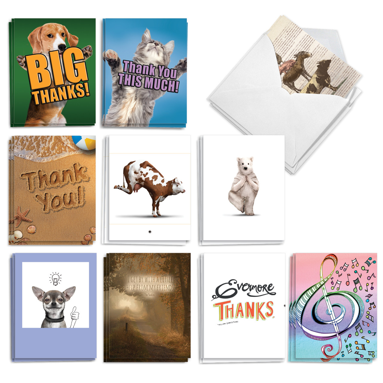 Forever Thankful, Assorted Set Of Printed Thank You Notecards ...