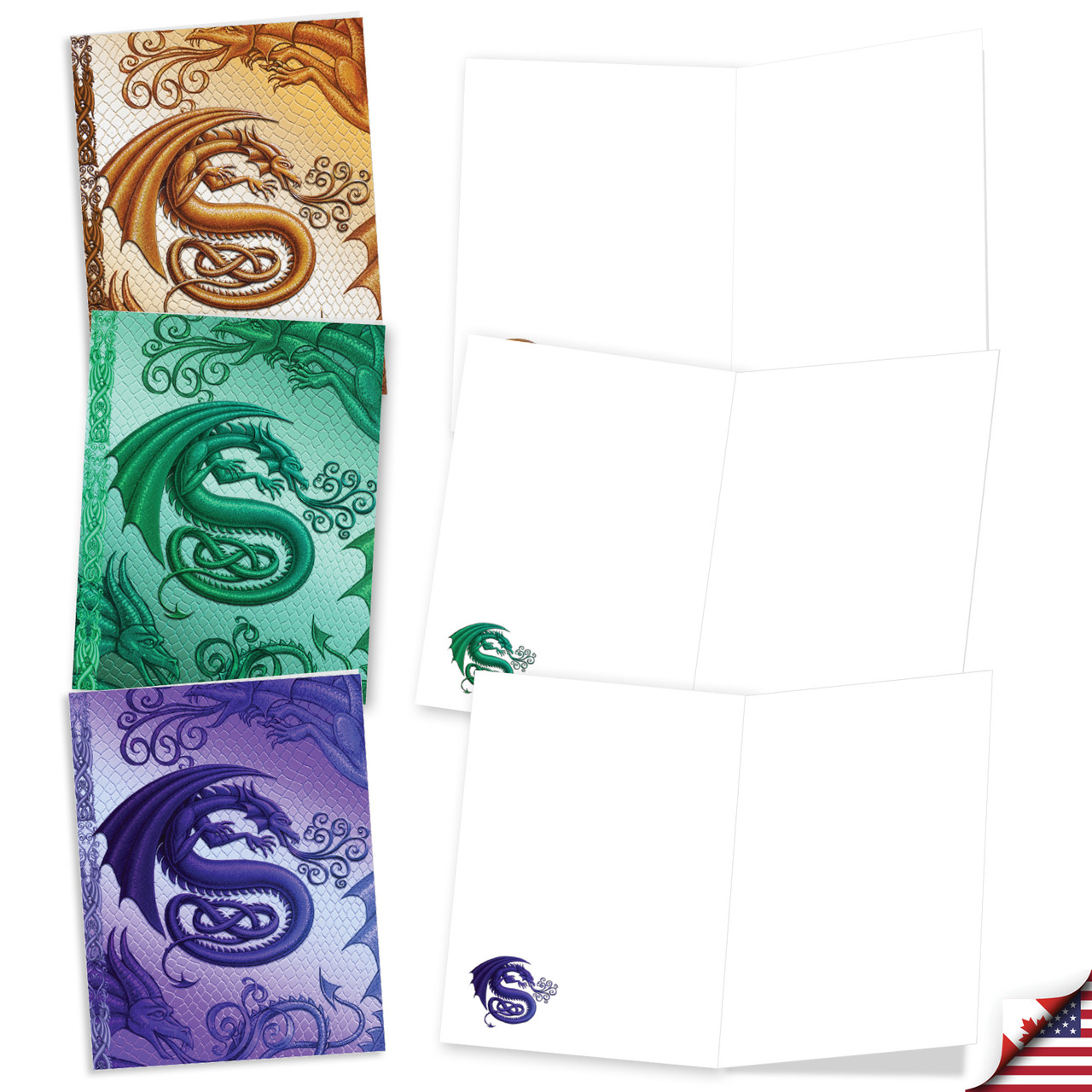 Dragon Initials S Assorted Set Of Printed Blank All Occasions