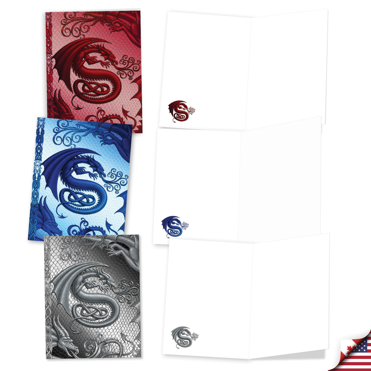 Dragon Initials S Assorted Set Of Printed Blank All Occasions