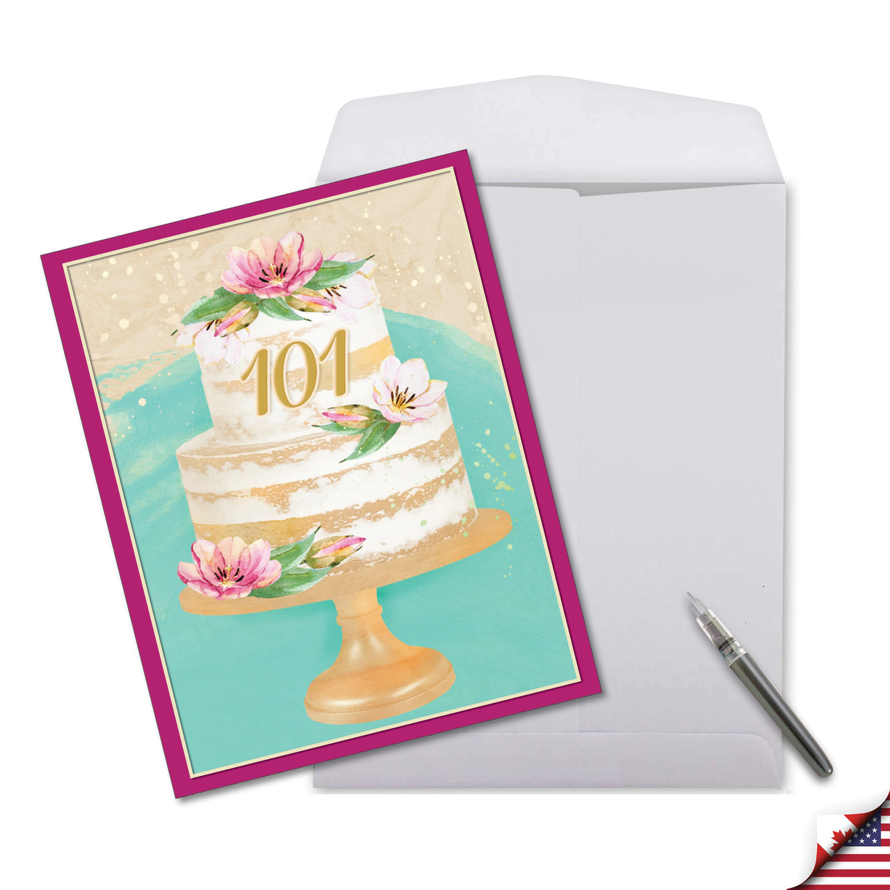 Number Cake 101, Jumbo Milestone Birthday Greeting Card - J10111MBG-US ...