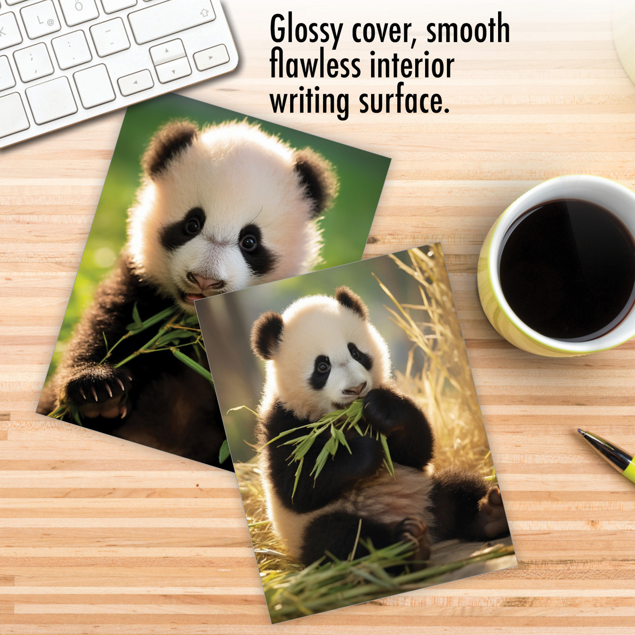 Panda Pups, Assorted Set Of Printed Blank All Occasions Notecards ...