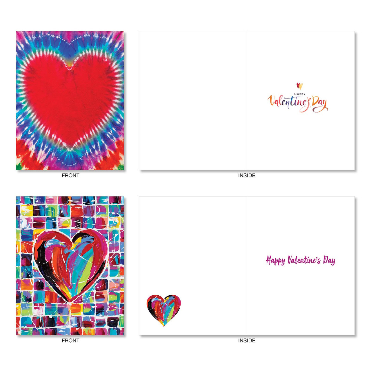 Lots of Hearts, Assorted Set Of 36 Printed Valentine's Day Notecards ...