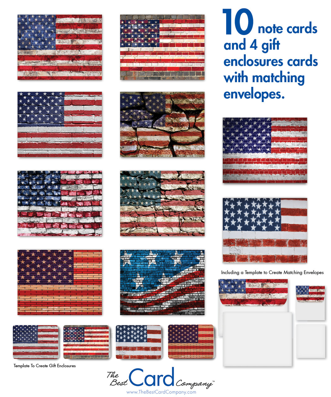 Free U.S. Flag Design Notecards Download & Print