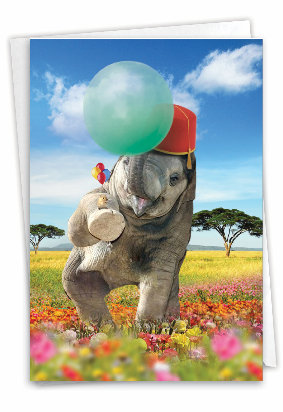 C6837HBD - Balloon Animals - Elephant: Greeting Card ...