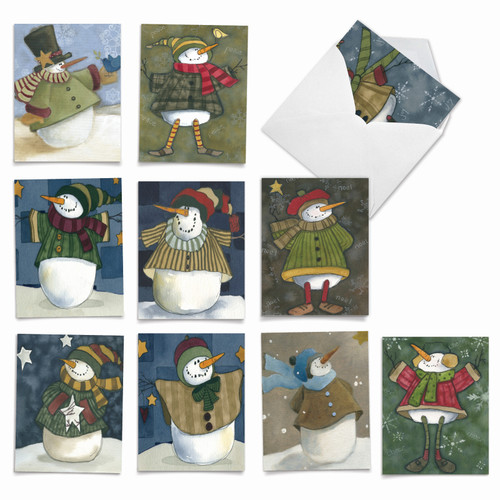 AM9619XS - Frosty Friends: Mixed Set Of Notecards - TheBestCardCompany.com