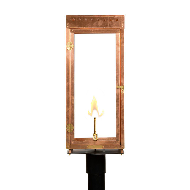 The Oracle Modern Copper Gas Lantern - Residential Size