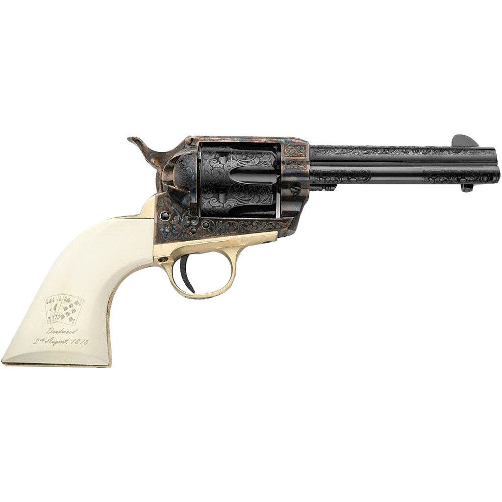 Pietta 1873 Deadman's Hand Revolver 45 Long Colt 4.75 in. White Polimer ...