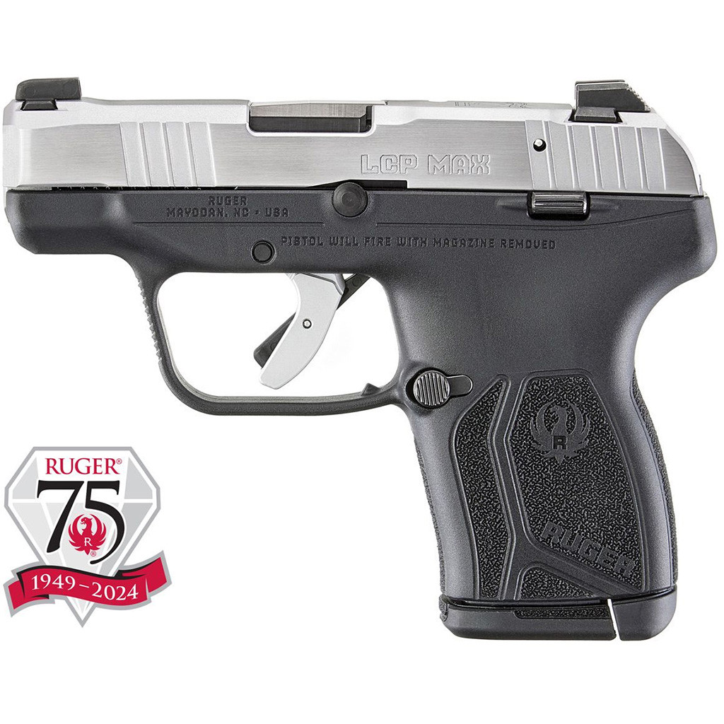 Ruger LCP Max Pistol 380 ACP 2.8 in. Stainless 75th Anniversary ...