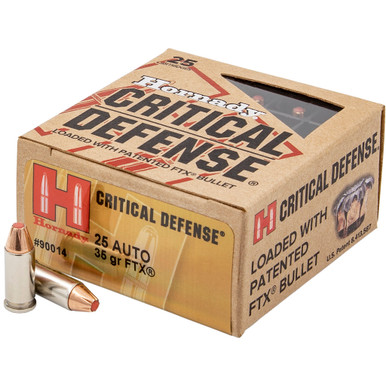 Hornady Critical Defense Handgun Ammo 25 ACP 35 gr. FTX 25 rd ...