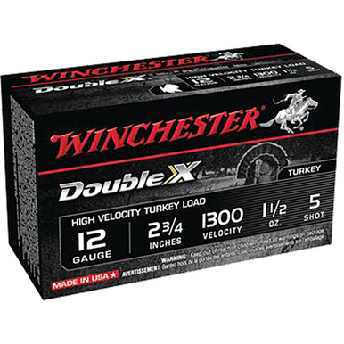 Winchester Double X High Velocity Turkey Load 12 ga. 2.75 in. 1 1/2 oz ...