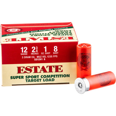 Estate Super Sport Competition Target Load 12 ga. 2.75 in. 3 Dr. 1 oz 8 ...