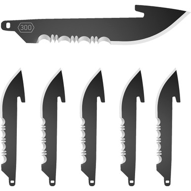 Outdoor Edge Drop Point Replacement Blades Serrated 3 in. 6 pk ...