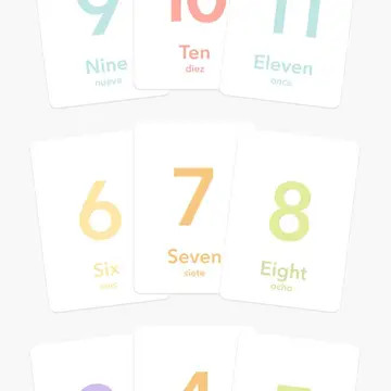 Modern Number Flash Cards | Colorful and Durable | Made in the USA