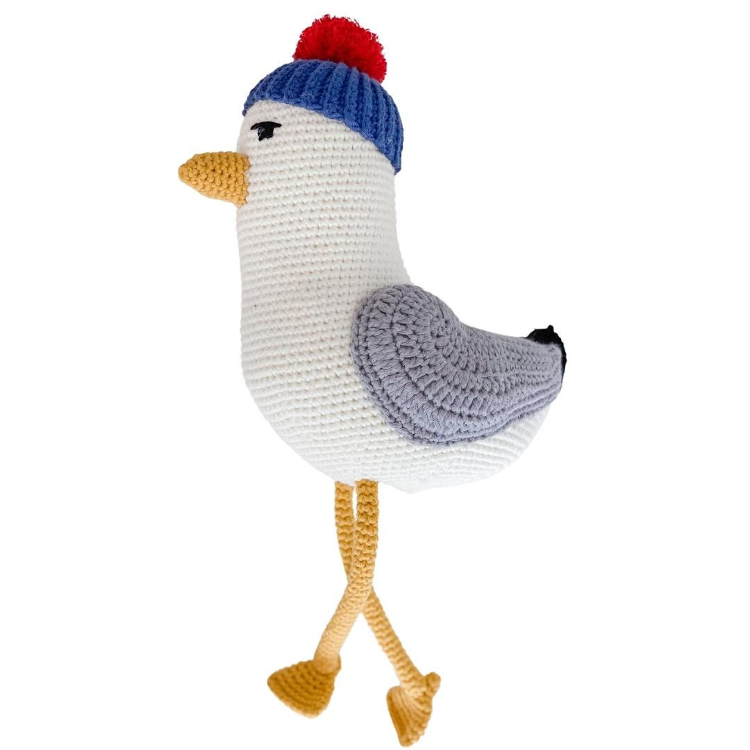 Large Seagull Stuffed Animal | Organic Cotton Gull Toy | Handmade