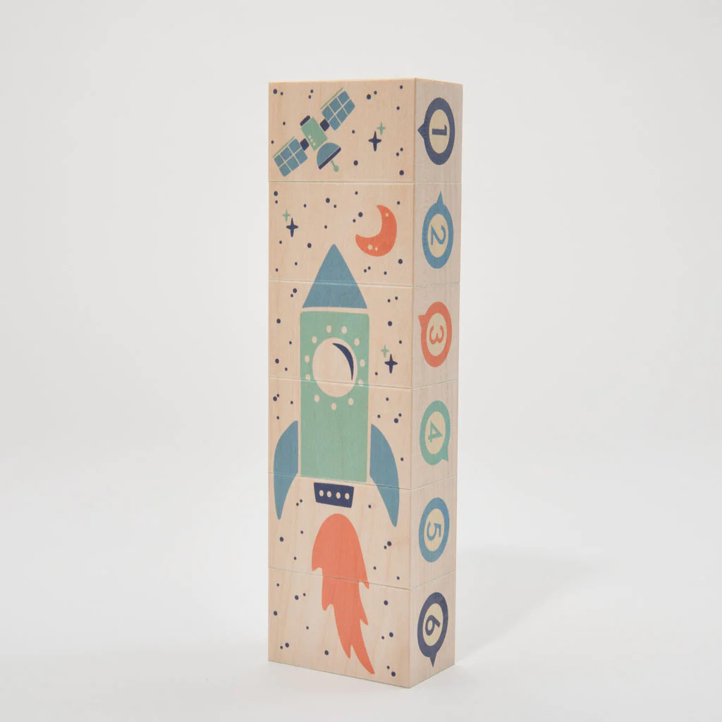 Outer Space Toys for Kids | Wooden Blocks | Toddler Toy