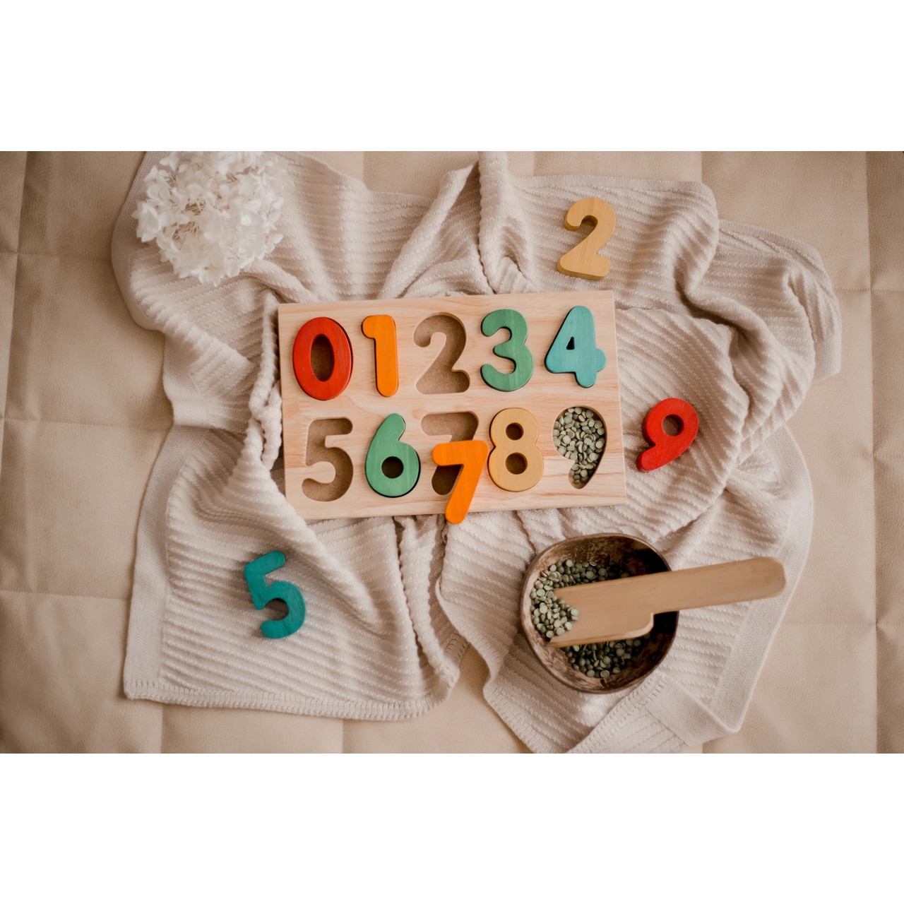 Wooden Number Puzzle | 1-9 | Montessori Learning Toy
