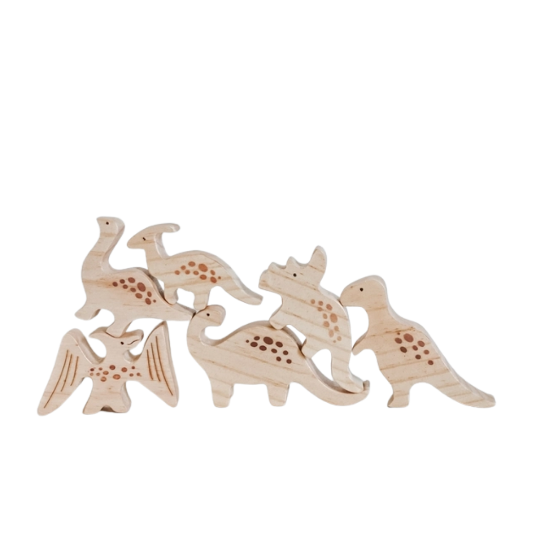 Wooden Dinosaur Stacking Toy | Early Learning Games
