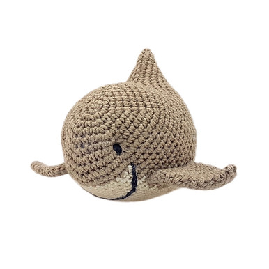Handknit Shark Rattle | Gift for Newborn | Fair Trade