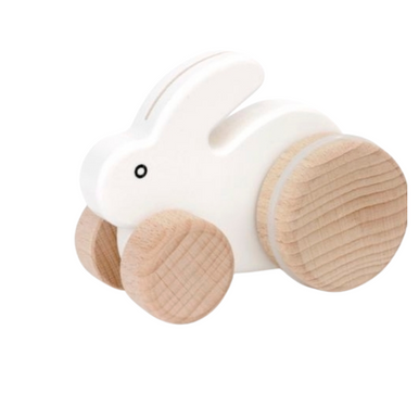 Hopping Rabbit Push Pull Toy | Natural Toddler Toys | Push Pull