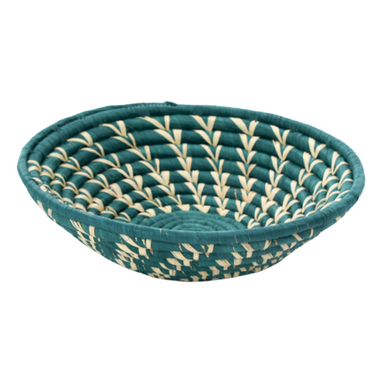 African Baskets | Teal | Fair Trade | Grass