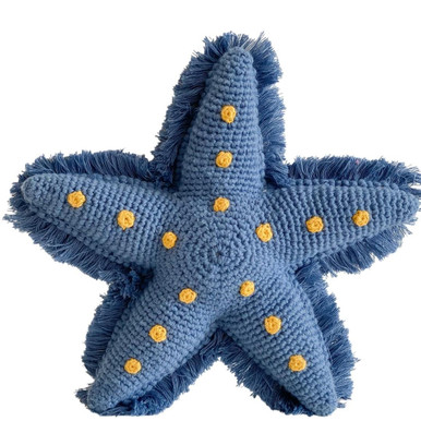 Large Blue Starfish Stuffed Animal | Handmade | Organic Cotton Baby ...