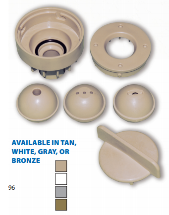 A&A Manufacturing Trio Deck Jet Fountain Plastic - Gray # 557159
