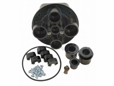 Black Plastic 5-Hole Junction Box