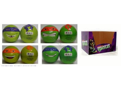 4" Tmnt Sculpted Foam Head Ball Asst