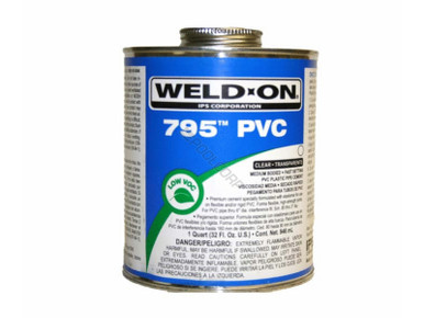 6/Cs Gal 795 Clear Medium Body Flex Pvc Cement