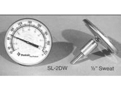 50-220^F .5" Brass Inline Thermometer