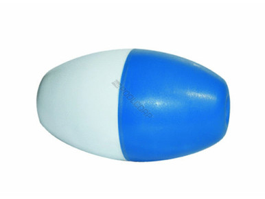 24/Cs 5"X9" Blue/White Rope Float