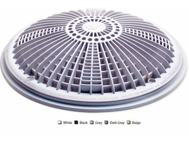 V 10" Gry Tru Flo Drain Cover & Frame