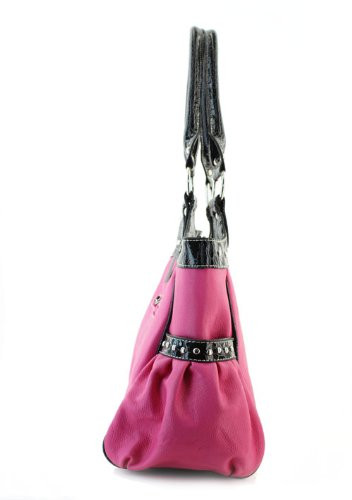 Pink Flower Accent Purse - Handbags, Bling & More!