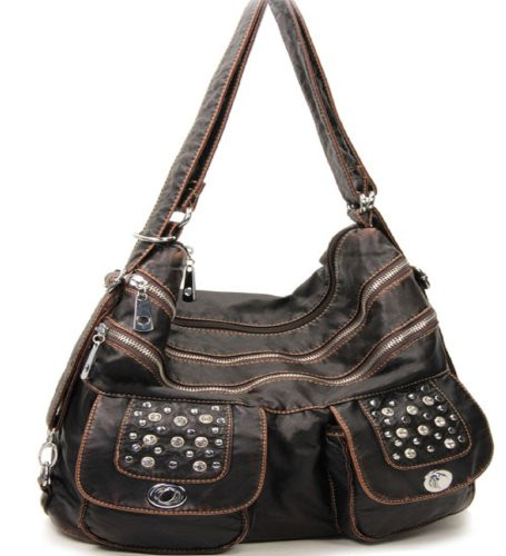 Blue Stone Washed Handbag