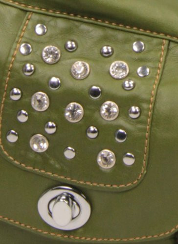 Green Stone Washed Handbag