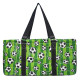 Soccer Goal Getter Print Large Canvas Utility Tote Bag-Navy