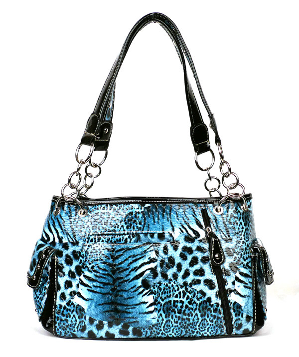 Western Cross Leopard Handbag Rhinestone Pocket Purse With Matching ...
