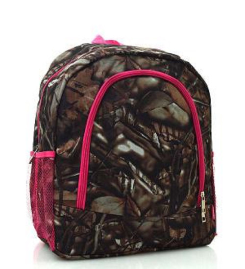 Pink Trim Camouflage Backpack - Handbags, Bling & More!