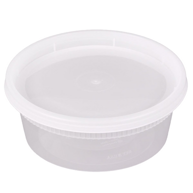 8oz Plastic Soup Containers w/ Lids (240/cs) - Foxx Distribution Midwest