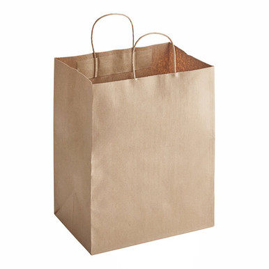Medium Brown Paper Handle Bag [13x7x17] (250/cs)