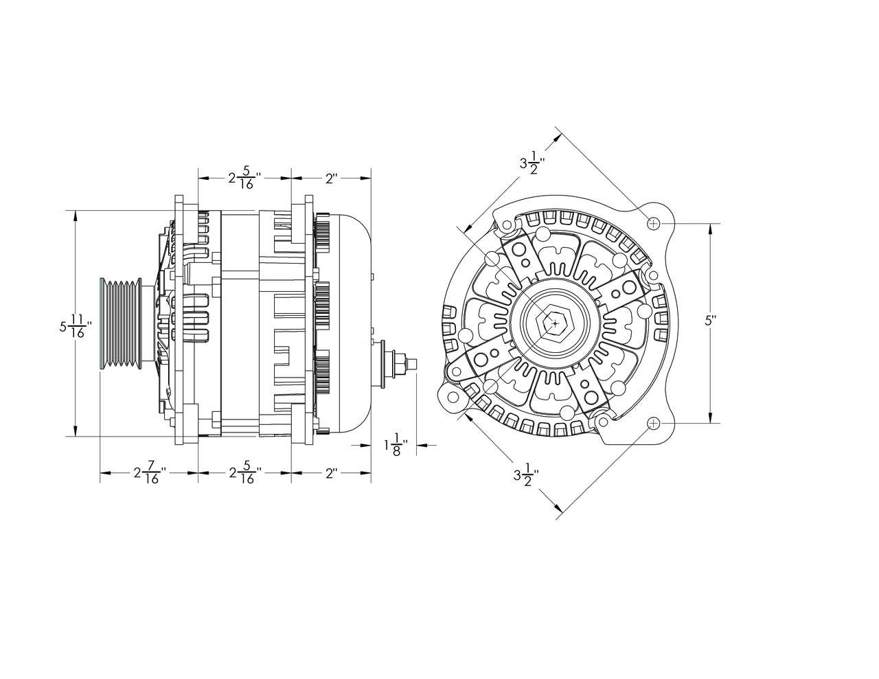 370 amp high output alternator Volkswagen Jetta / Beetle / Golf / GTI ...