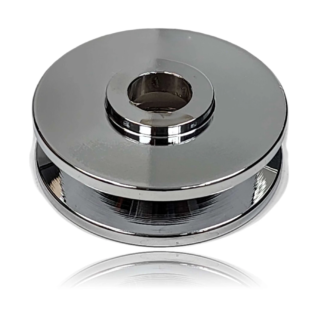 Single V-Belt pulley, CHROME - Mechman Alternators
